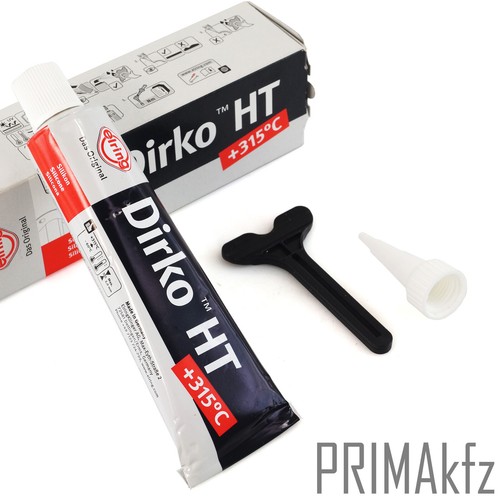 ELRING Dirko Silicone Sealant Black 315 ° C 70 ml tube of UV-resistant ...