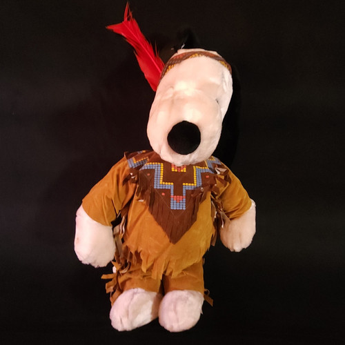 Peanuts United Feature Syndicate Native Indian Snoopy Soft Plush Toy 19 ...