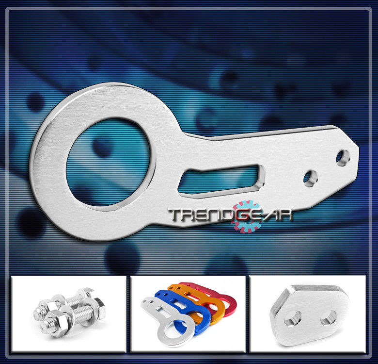 REAR TOW HOOK KIT SILVER FOR MINI COOPER G35 IS250 RX8 ECLIPSE LANCER ...