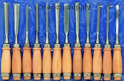 New 12pc 8" Professional Wood Carving Chisels High Quality - Hardware ...