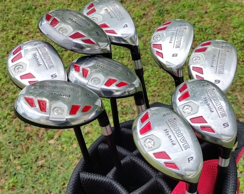 iDrive Hybrid Set 9pc Golf Club Set 3-PW & SW Graphite X-Power Shafts ...