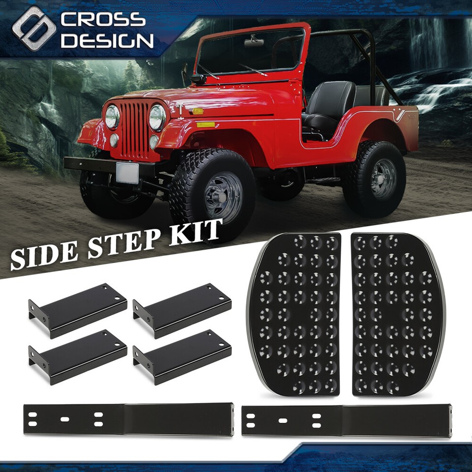 Fit For Willys CJ2A CJ3A CJ3B M38 CJ5 Jeep Pair Side Step Kit New w ...