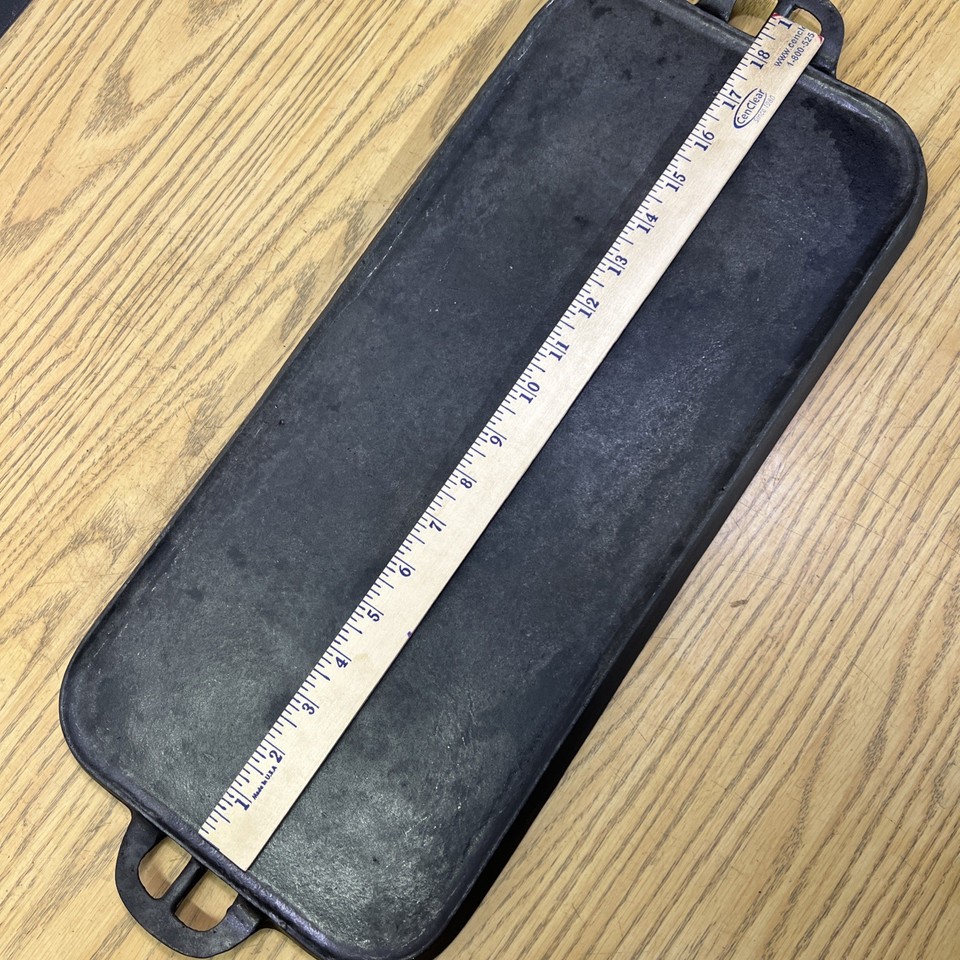 Antique HTF Wapak 8 Cast Iron Long Griddle With ERIE ghost Mark ...