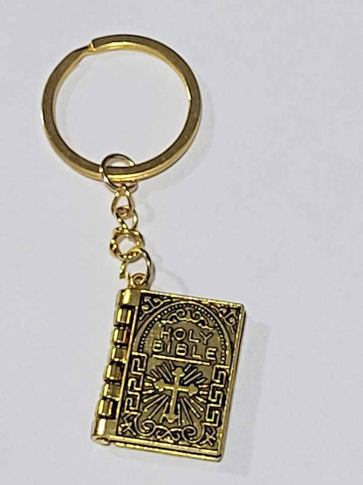 3 Holy Bible Keychain Mini Bibles Miniature Zinc Alloy Handbag Pendant ...