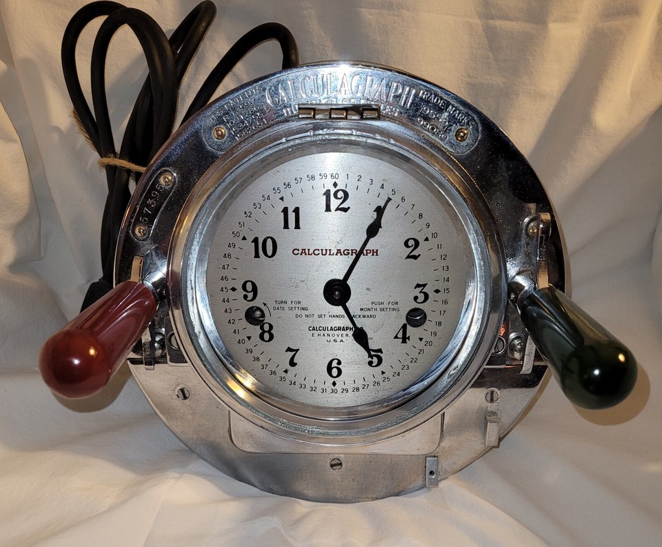 Vintage 1941 Pool Hall Calculagraph Time Clock Model 30 | eBay