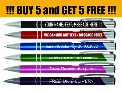 Personalised Pen with your message Laser Engraved Promotional Gift High ...