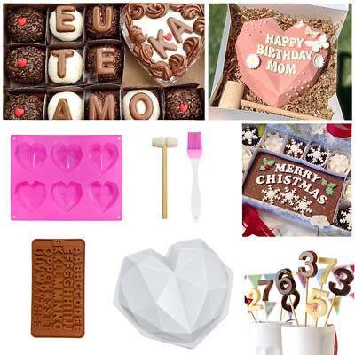 DIY Baking Tool Diamond Heart Shape Silicone Cake Mold sugarcraft ...