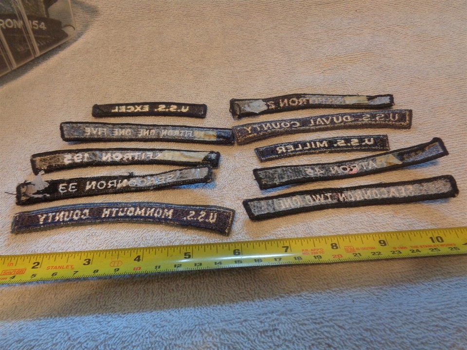 Ten (10) Different Navy Tabs or Rockers (BOX KIWI BAG#CT2) | eBay