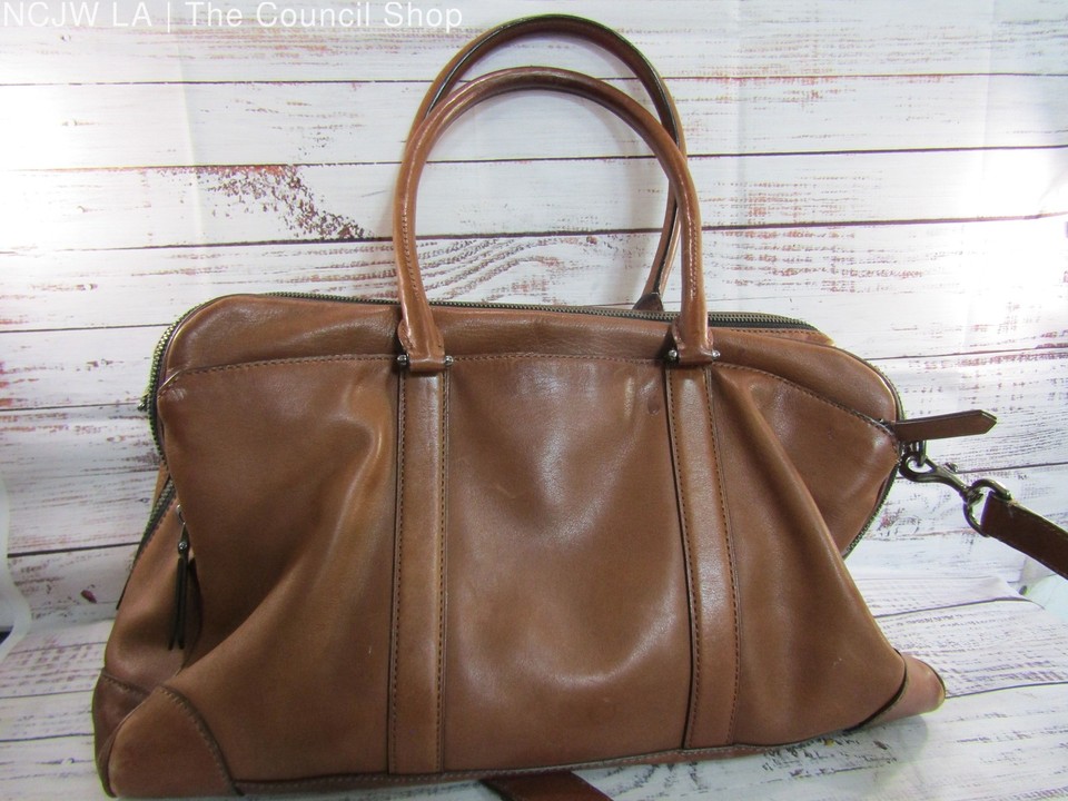 DAMAGED Coach Bleecker Brown Leather Weekender Bag 71401 | eBay