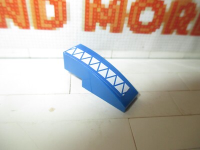 Lego - 1x Slope Curved 1x3 3x1 White Triangles Pattern 7868 50950pb026 ...