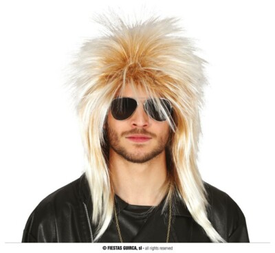 Blonde Spikey Perruque 80'S Mulet Rock Costume Labyrinthe Déguisement ...