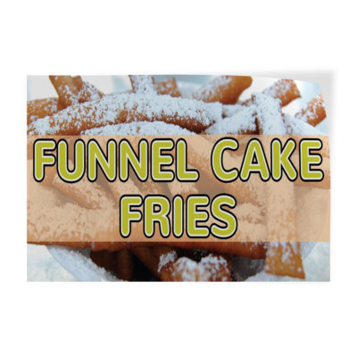 Decal Stickers Funnel Cake Fries Restaurant Cafe Bar Vinyl Store Sign ...