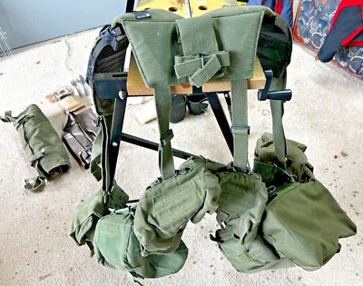 British Army Webbing 58 Pattern PLCE Carry Rig Set Complete Falklands ...