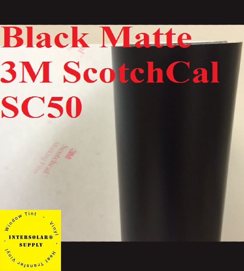 24" X 50 yards Black Matte 3M Graphic Sign Cutting Vinyl ScotchCal SC50 ...