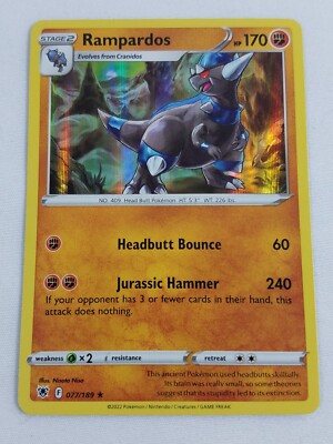 Rampardos 077/189 Pokemon TCG Card Rare Astral Radiance NM | eBay