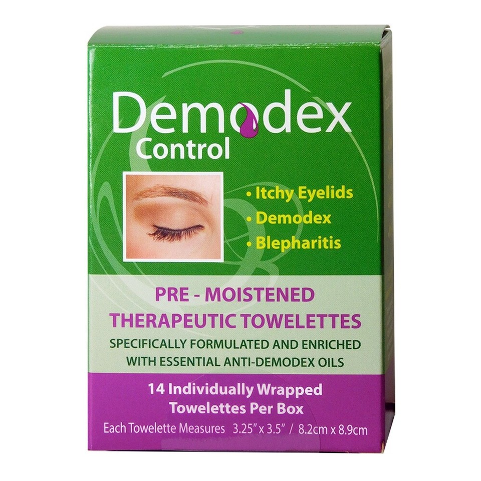 Demodex Mite Control Pre-Moistened Eye Lid Tea Tree Oil Pads For ...