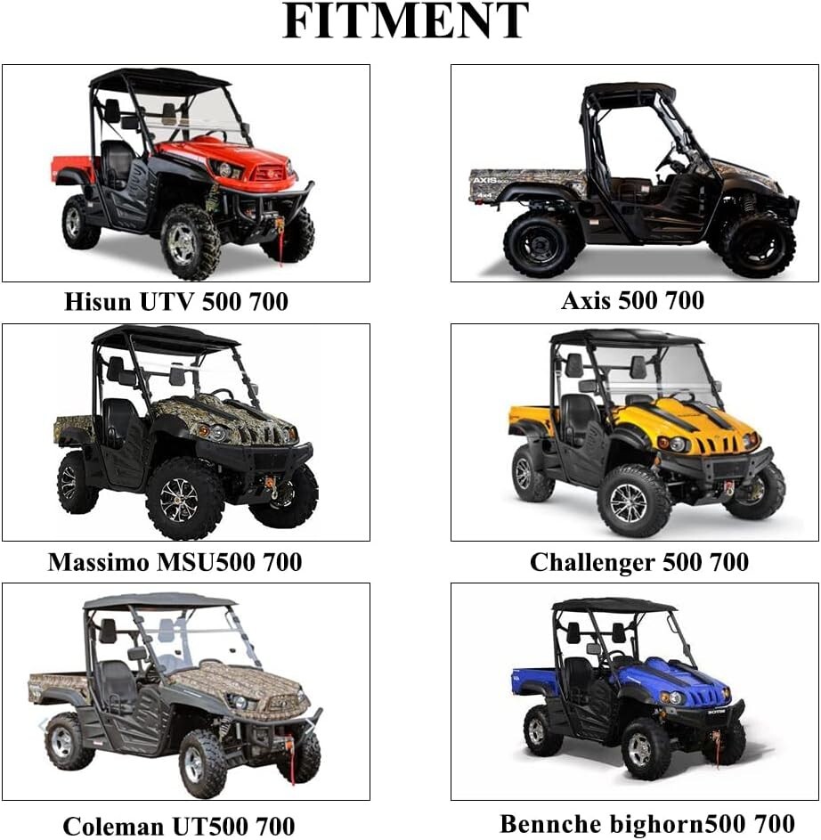 Soft Rear Windshield Back Window For Hisun UTV 500 700 Massimo MSU 500 ...