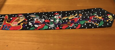 TAZ as Santa Looney Tunes Mania Vintage Christmas Tie Bugs Tweety ...