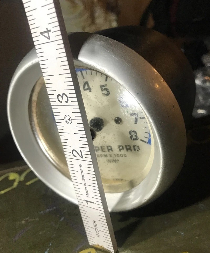 Vintage Super Pro Tachometer 8000 RPM Hot Rod Muscle Car Race car Chevy ...