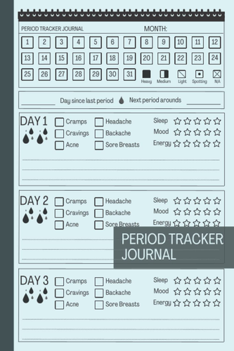 Period Tracker Journal: Undated Monthly Cycle Diary for Women and Teen ...
