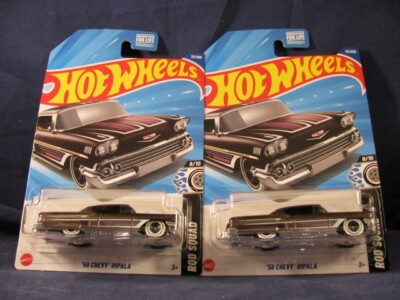 Two 2025 Hot Wheels 58 Chevy Impala #111 Chevrolet SS Super Sport Coupe ...