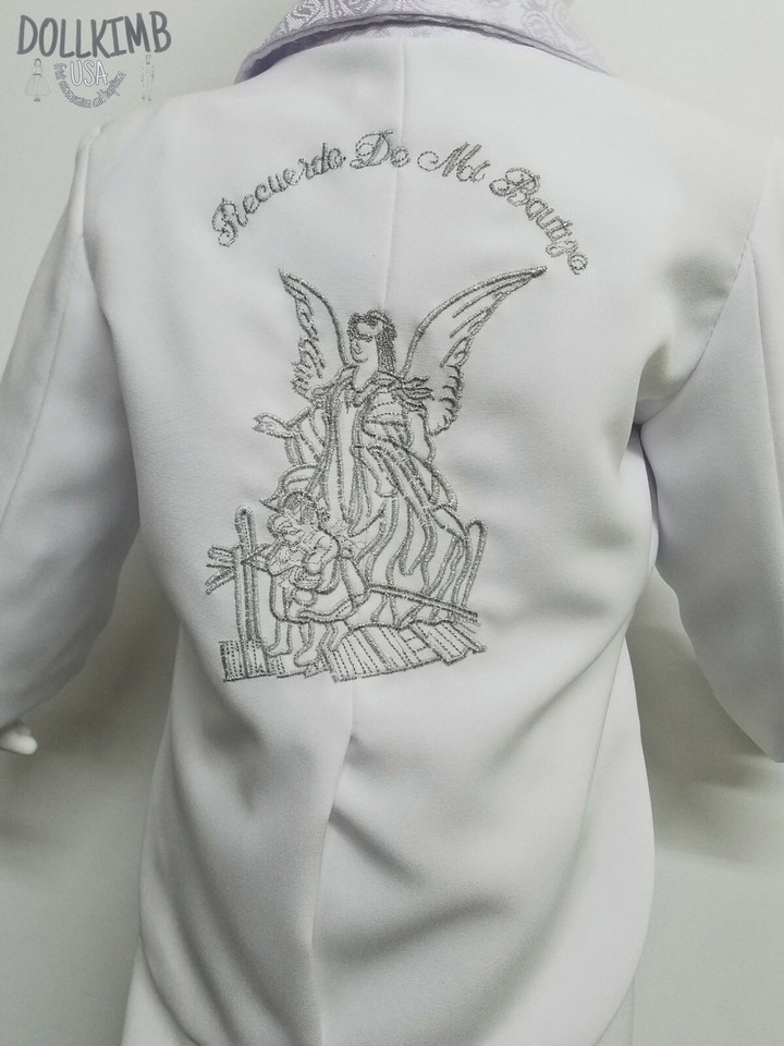 Traje para bautizo bordado. Suit Tuxedo EMBROIDERY, Baptism Christening ...
