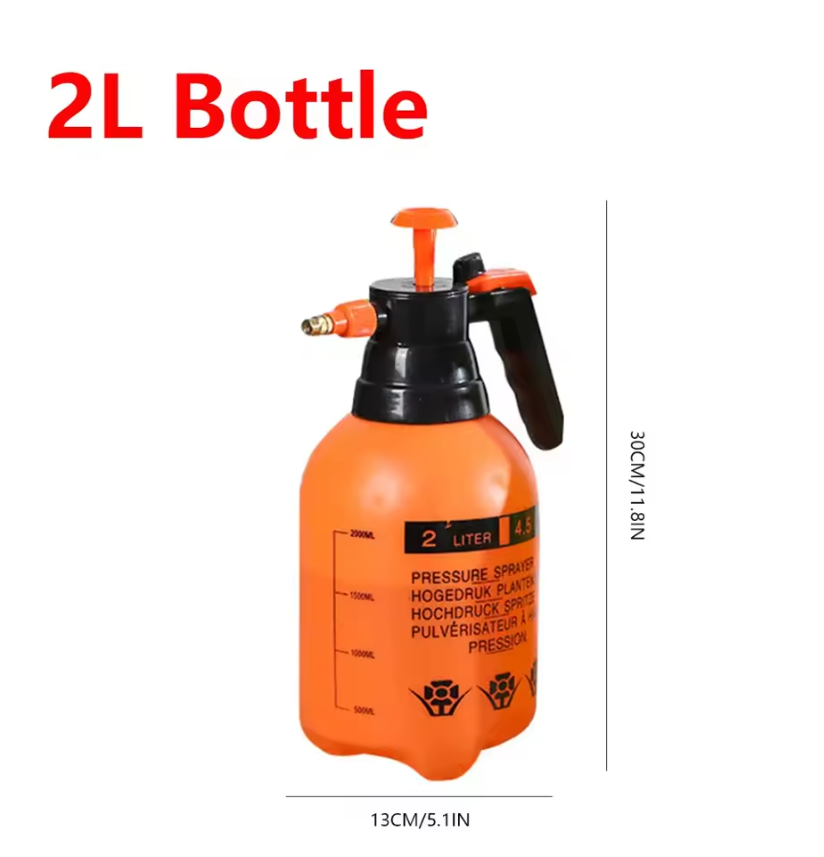 2L Garden Hand Pump Sprayer – Portable Pressure Spray Bottle Water Weed ...