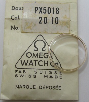Omega Watch Crystal / Acrylic PX 5018 20.1 mm yellow / gold tension ...