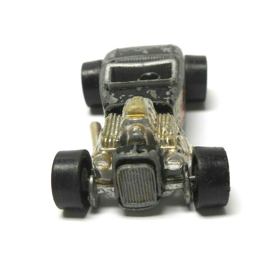 Original HOT WHEELS REDLINE Black FLAMES ROADSTER HOT ROD 1975 RED LINE ...