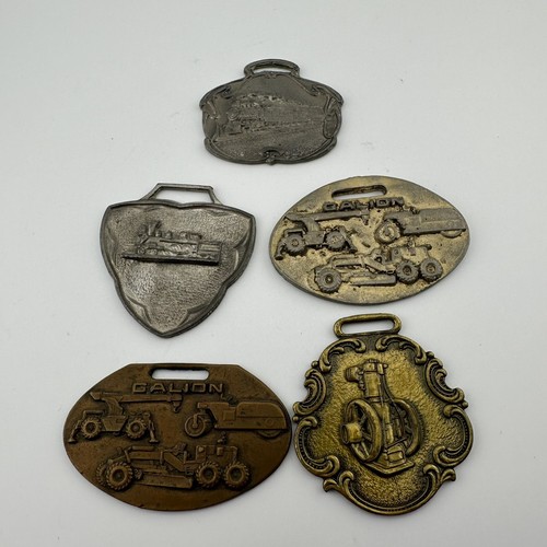 Vintage Lot Of 5 Pocket Watch Fobs Construction & Railroad Fob Lot | eBay