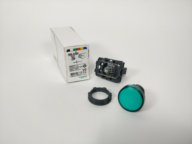 Schneider Electric XB5AVB3 Pilot Light LED Green 22mm 24vac/dc for sale ...