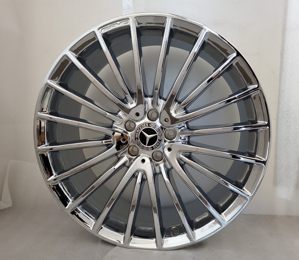 Original 21" Mercedes OEM AMG S580 S560 S550 Maybach Chrome Wheels Rims ...