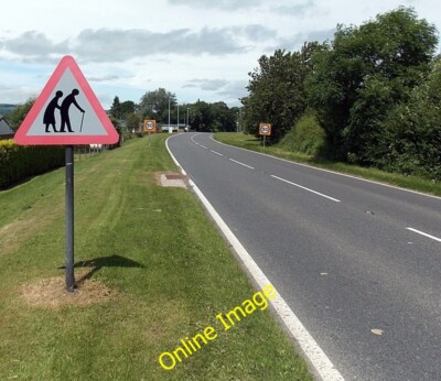 Photo 6x4 Road signs, Howey Crossway/SO0558 The signs are at edge of ...