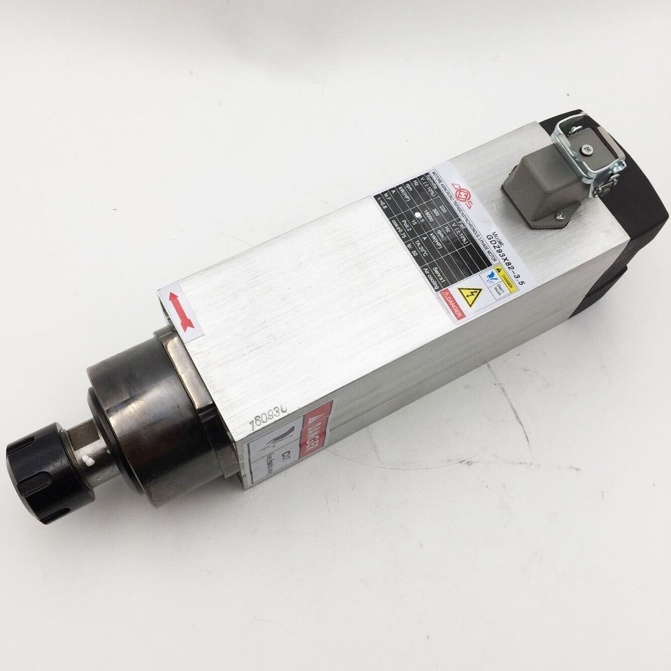 3.5KW Square Spindle Motor ER25 Air-cooled 18000rpm AC 220V Woodworking ...