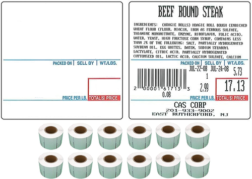 CAS Labels LST-8020 Thermal 12 Rolls - 6,000 Labels 58 X 60Mm Printer Printing S 7445000510563 ...