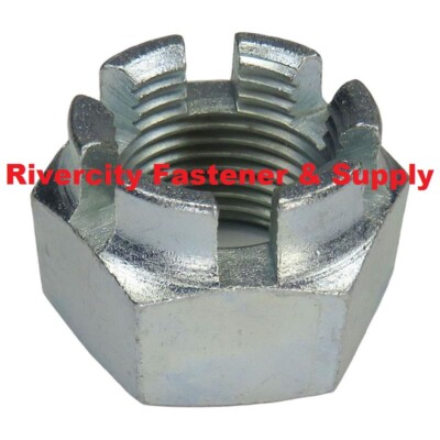 M14-2.0 Metric Castle / Slotted Nuts M14x2.0 Nut 14mm 2.0 Nuts M14x 2.0 ...