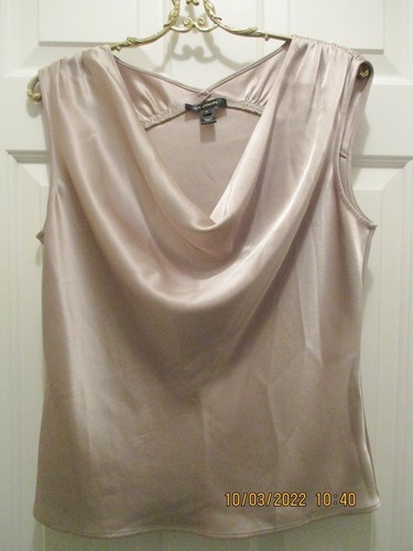 St. John Black Label Satin Draped Shell Sz 8 | eBay