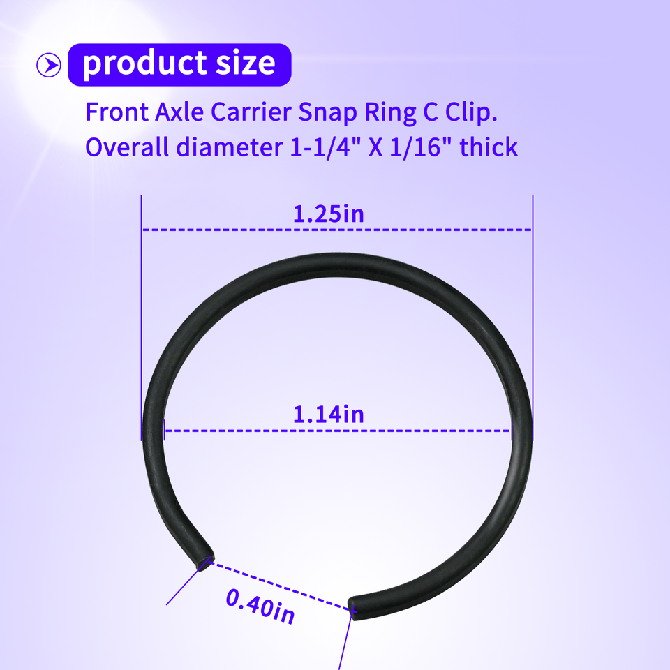 68146592AA Front Axle Carrier Snap Ring C Clip Fits 2012-2017 Dodge Ram ...