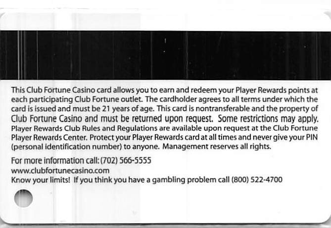Club Fortune Casino - Henderson, NV - 9th Issue Slot Card without PG | eBay