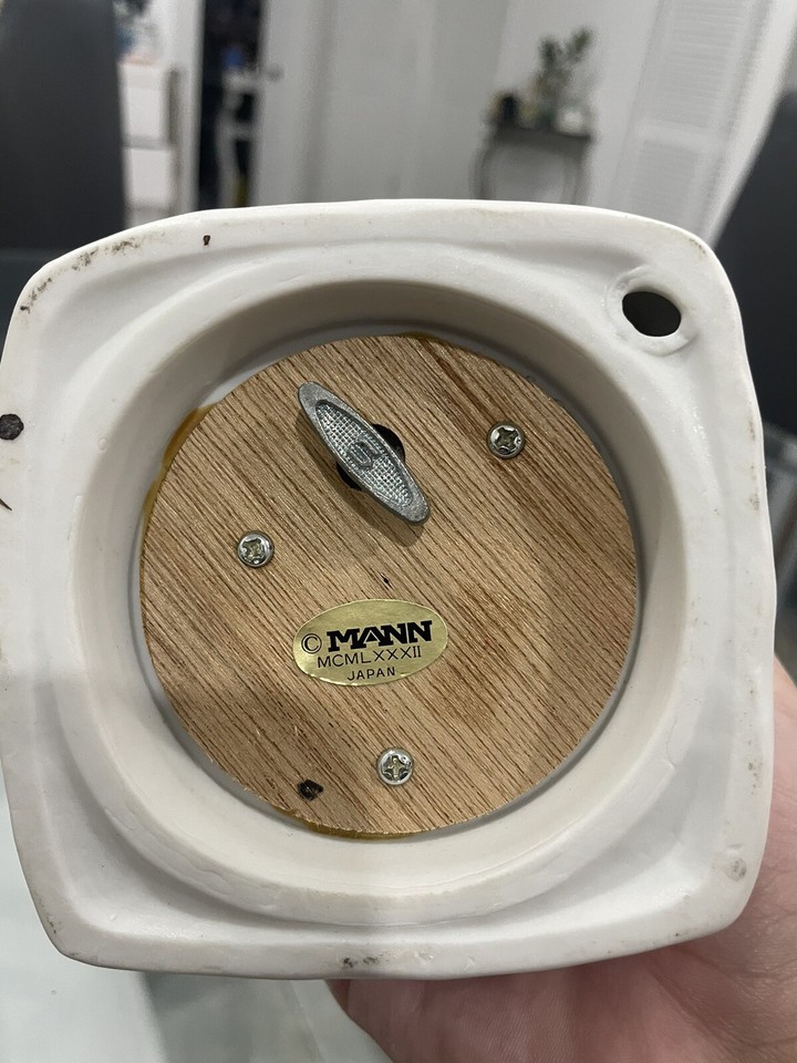 Vintage Mann Music Box Siamese Cat +Kitten Hand Painted Porcelain Japan ...