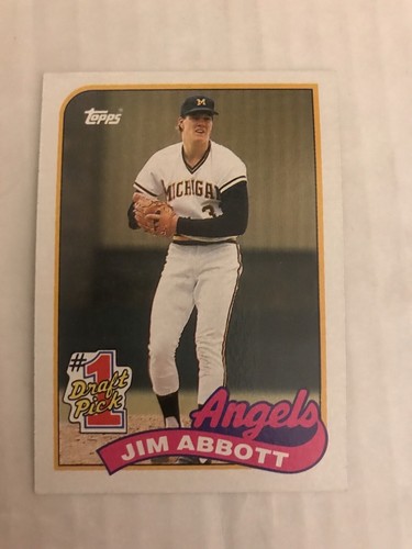 1989 Topps Jim Abbott Rookie Card #573 LA/ California Angels 1.00 ...