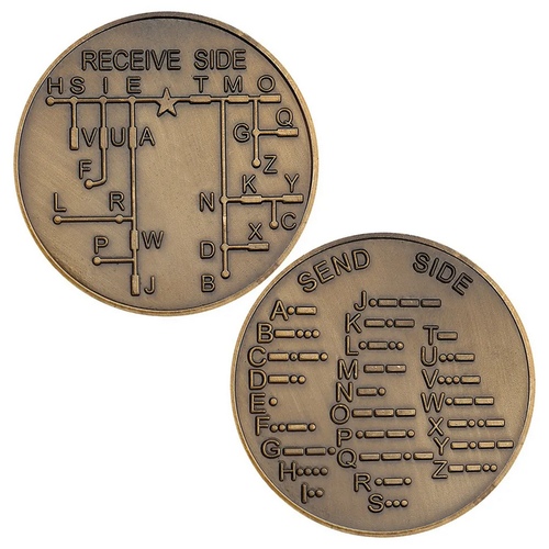 Morse Code Translator Challenge Coin Collectable Survival Radio ...
