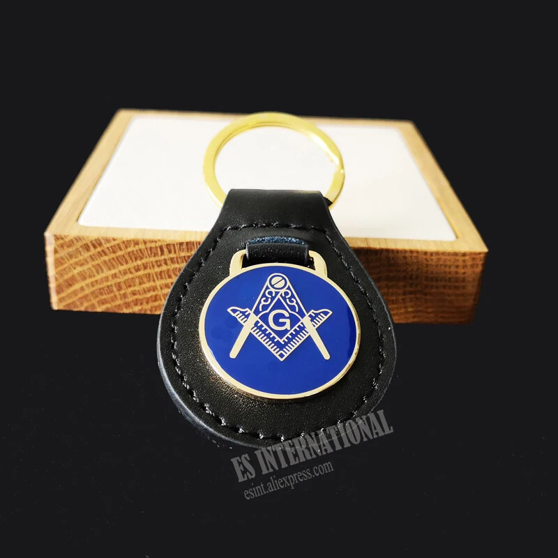 Masonic Key Chain Blue " Compass and Square G "Badge Mason Freemason ...