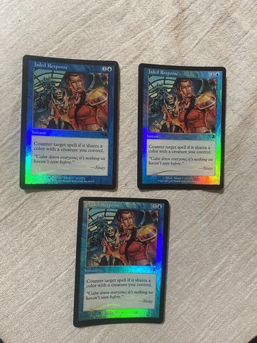 Jaded Response - Foil - Apocalypse - 2001 - Magic the Gathering NM X3 ...