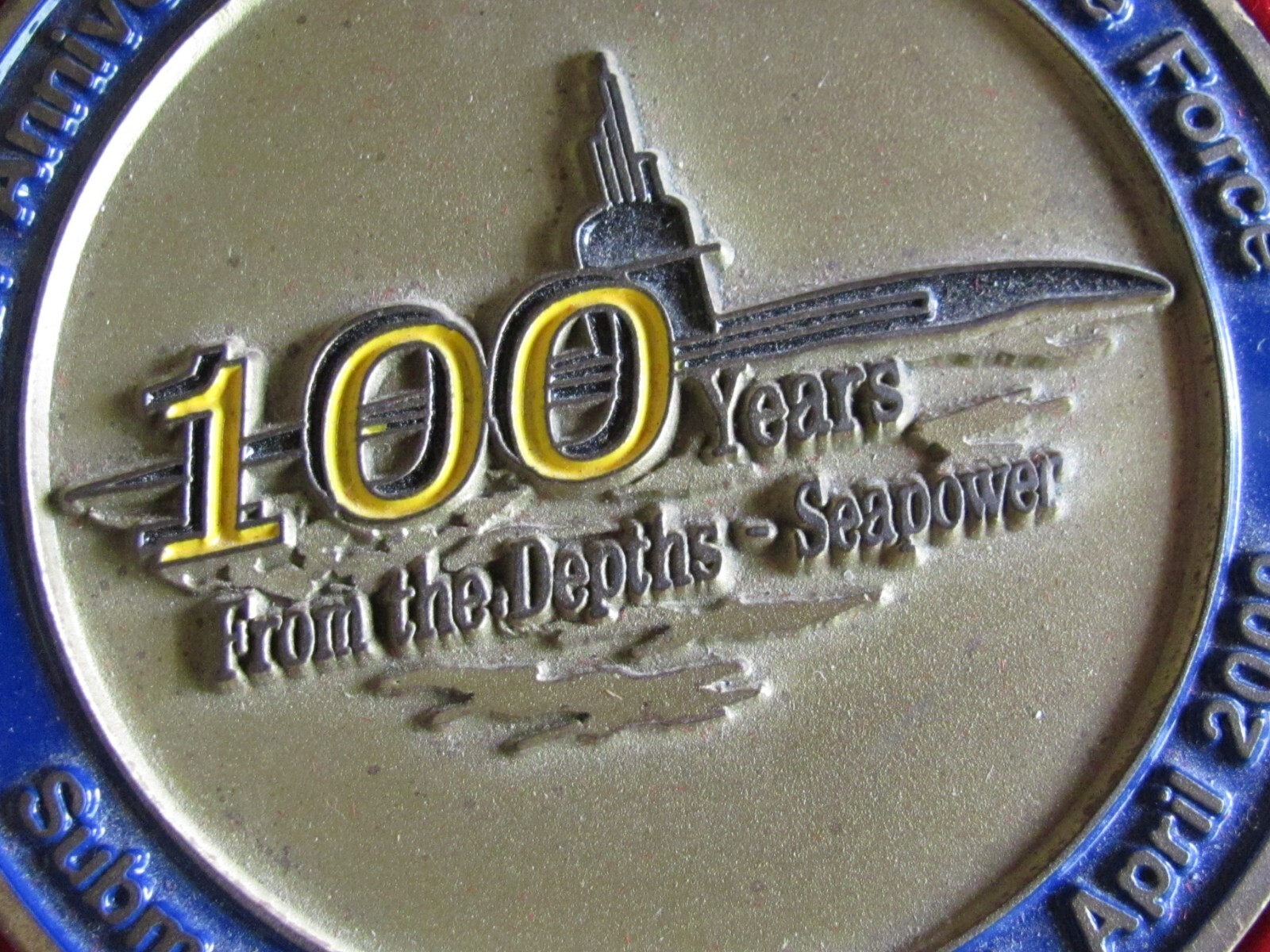 2000 MEDALLION US NAVY SUBMARINE FORCE 2 3/4" LOGO GROUP 7 TASK FORCE ...