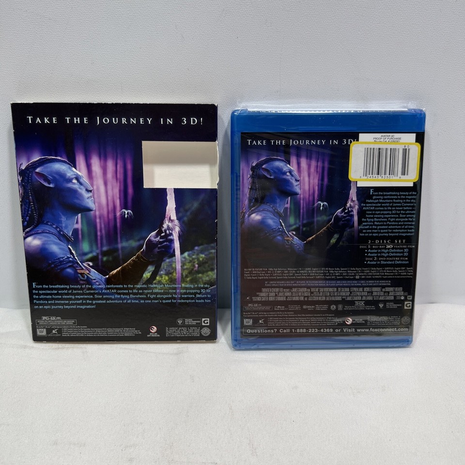 Avatar 3D Limited Edition (3D, Blu-ray & DVD) w Lenticular Slipcover ...