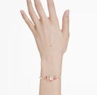 Swarovski Gema bracelet Crystal pearl, Flower, Pink, Gold-tone plated ...