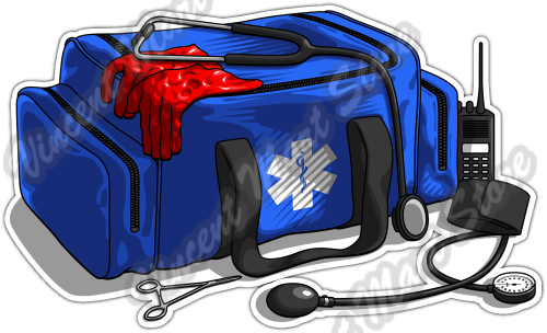 EMT Equipment EMS Emergency Hospital MD Car Bumper Vinyl Sticker Decal ...