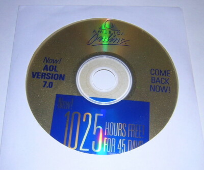 Vintage AOL 7.0 Internet Service Install Software Windows PC CD-ROM ...