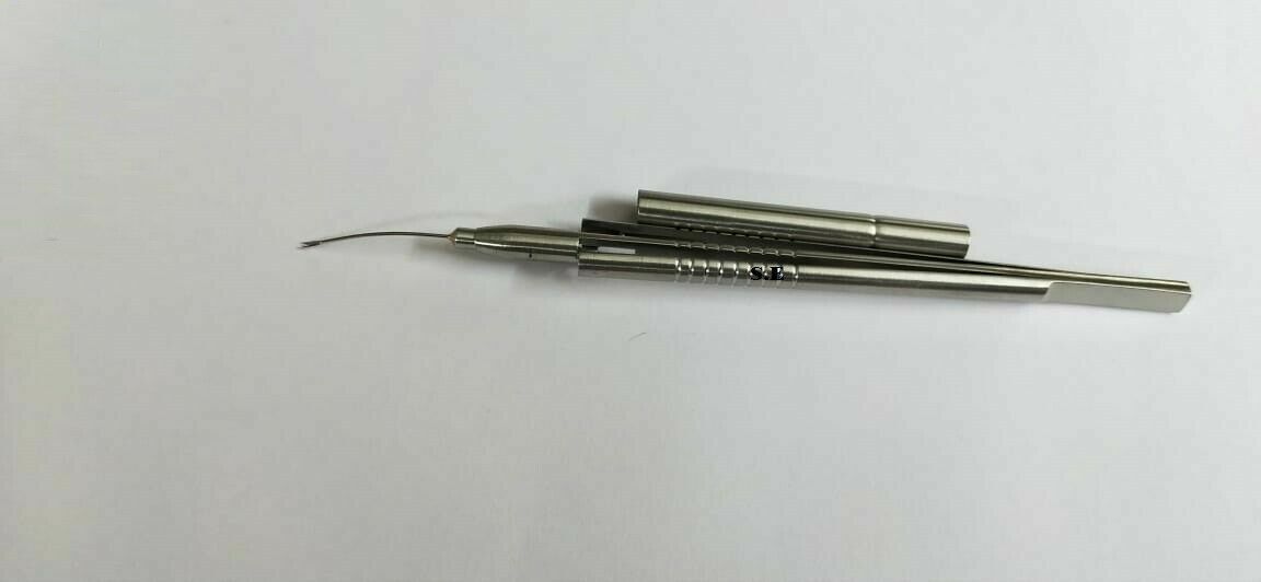 SS Fine Ikeda MICS Capsulorrhexis Forceps 23 Gauge Curved Tip 1mm ...